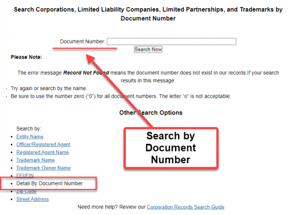 Florida Secretary of State Business Search (Step-By-Step)